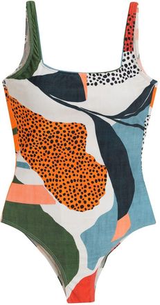 Lygia & Nanny Hapuna Badeanzug mit abstraktem Print - Orange