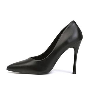 Minetom Femme Escarpins &Eacute;l&eacute;gant Bout Pointu Pumps Talon Aiguille Haute Chaussure de F&ecirc;te Soir&eacute;e Mariage Bureau D Noir 10cm 39 EU