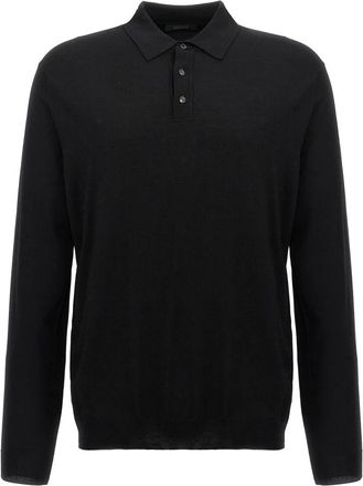 Zanone Homme, Pulls, Noir, Taille: XL Wool Polo