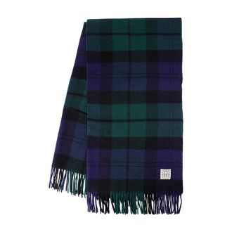Toteme Checked Cashmere Scarf - Green