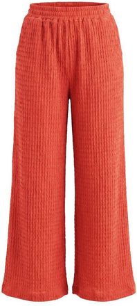 STUDIO UNTOLD Schlupfhose Hose Wide Legs Waffelstruktur Elastikbund