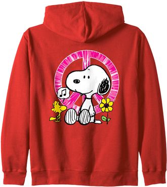 Peanuts Snoopy Woodstock Peace Schild Kapuzenjacke