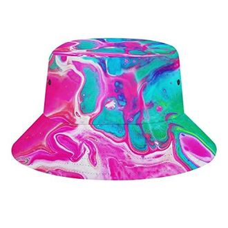 Generic Marbre Psychédélique Chapeaux De Pêcheurs Pliable Chapeau Pêche Mode Bucket Hat pour Hommes Loisirs Randonnée