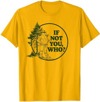 Giant Step Design Co. If Not You Who? Smokey Bear & Pine Tree Outdoor Badge T-Shirt