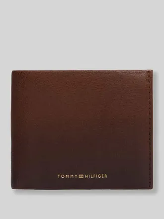 Tommy Hilfiger Portemonnaie aus echtem Leder mit Logo-Tape