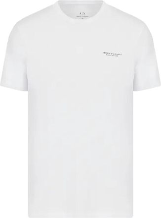 A|X Armani Exchange T-Shirt mit Kontrastlogo und kurzen &Auml;rmeln - - Tops - Herren - Wei&szlig; - 2XL