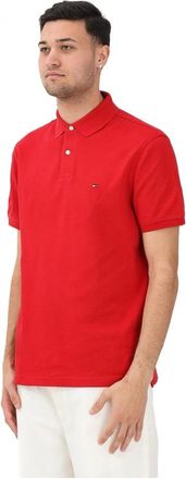 Tommy Hilfiger Homme, Tops, Rouge, Taille: L 1985 Regular Fit Pique Polo