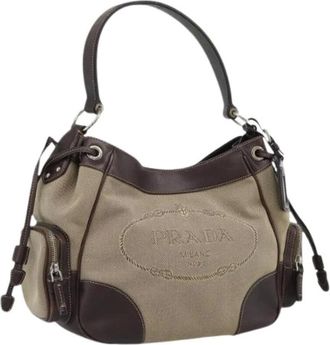 Prada Sac bandouli&egrave;re vintage doccasion - Femme - Pre-owned - Beige - Taille: ONE Size