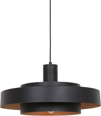 Steinhauer Steinhauer - Suspension lampe suspendue plafonnier lampe de salle &agrave; manger m&eacute;tal noir or h 165cm