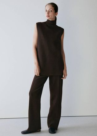 Mango Punto-Milano-Hose schokolade - Damen - S - MANGO