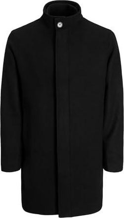 Jack & Jones Jprcckeith Wool Blend Stancollar Coat Sn pour homme, Noir, XXL