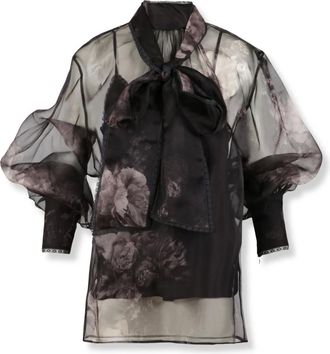 Zimmermann Femme, Blouses et Chemises, Noir, Taille: 38 FR Blouse Lavallière Hypnotic