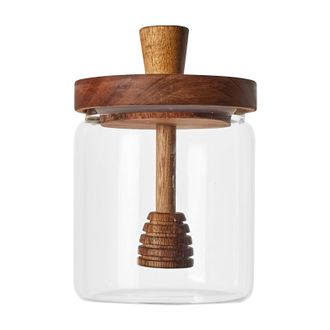 Generico N&eacute;ctar Pot - Set aus Sirupengl&auml;sern f&uuml;r die K&uuml;che, Aufbewahrung von Honig f&uuml;r die K&uuml;che, nat&uuml;rlicher Zuckersiruchthalter, Fr&uuml;hst&uuml;cksbeh&auml;lter, Regenfal