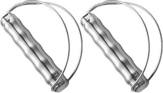 Garneck Lot de 2 Poign&eacute;es Ergonomiques en Acier Inoxydable Capacit&eacute; 25 Kg Porte-Paquet de Courses Multi-Usages Prot&egrave;ge-Mains pour Transport Facile Cuisine et 