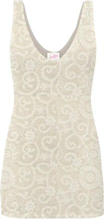 MC2 Saint Barth Femme, Robes, Beige, Taille: 40 FR Hauts sans manches