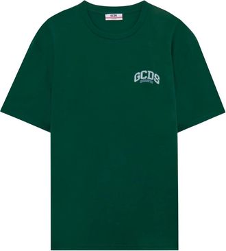 GCDS Gcds, Homme, Tops, Vert, Taille: XS Logo-Detail T-Shirt
