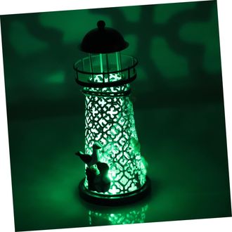 Cabilock Mediterraner Kerzenhalter Leuchtturm Design Mittelgroß Hohl Romantische Tischdeko Geschenkidee für Wohnzimmer und Hochzeit Dekoration