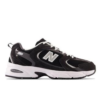 New Balance Homme 530 en Noir/Gris, Synthétique, Taille 37.5 Large
