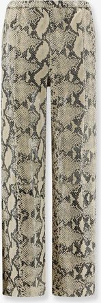 Alysi Python-print leather trousers - ALYSI - gender_Woman