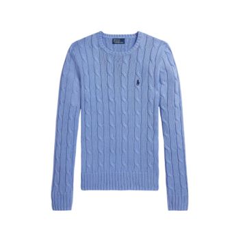 Ralph Lauren Femme, Pulls, Bleu, Taille: 42 FR Tricot ras du cou