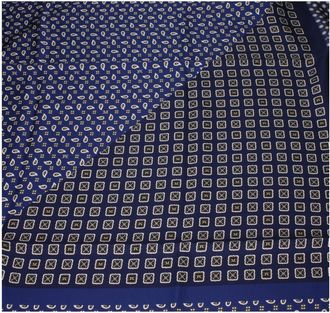 Max Mara Silk Foulard Scarf - Navy