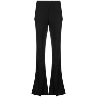AMBUSH Schwarze Slim Fit Hose mit vorderem Schlitz - - Trousers - Damen - Schwarzk - XS