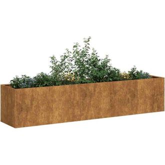 vidaXL Jardini&egrave;re rouill&eacute; 200x40x40 cm acier inoxydable Vidaxl