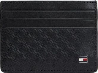 Tommy Hilfiger Porte-cartes &agrave; logo en cuir