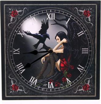 Puckator Bild Clock - Dark Angel Mit Raven