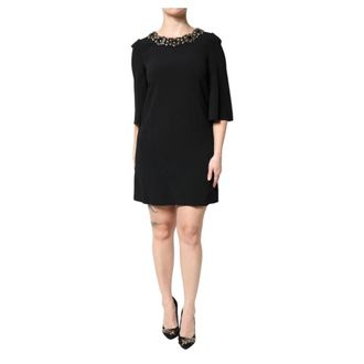 Dolce & Gabbana Kristallverziertes A-Linien-Minikleid - - Dresses - Damen - Schwarzk - XS