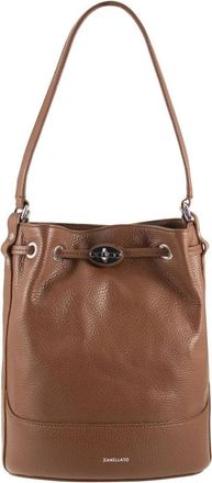 Zanellato Beuteltaschen - Monda - Leather Bucket Bag S - Gr. unisize - in Braun - f&uuml;r Damen