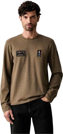 Aeronautica Homme, Tops, Vert, Taille: L Haut &agrave; manches longues