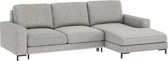 Selsey Selsey MOKPEO - Ecksofa in Hellgrau mit Schlaffunktion, Bettkasten und Easyclean-Stoffbezug, 244 cm breit (Ottomane rechts)