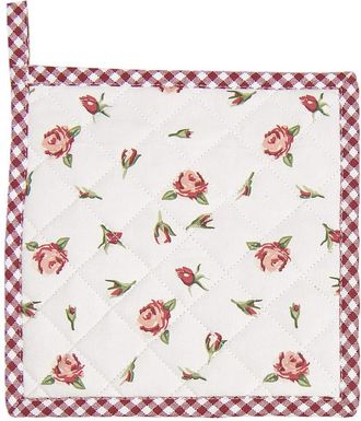 Clayre & Eef Topflappen ROR45 20*20 cm - Rot 100% Baumwolle Ofenhandschuhe Topfhandschuhe