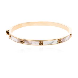 Tory Burch D&uuml;nnes Icon Armband mit Perlmutt-Schlie&szlig;e - - Accessories - Damen - Gelb - M