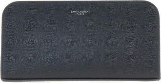 Saint Laurent Grain de Poudre leather wallet Man One Size