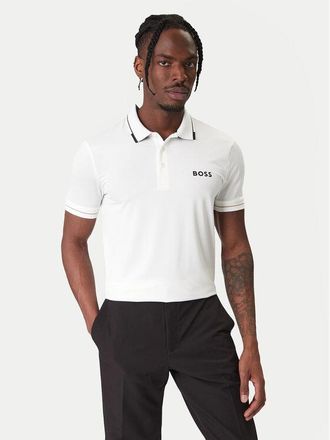 HUGO BOSS Poloshirt Paul Pro 50506203 Wei&szlig; Slim Fit