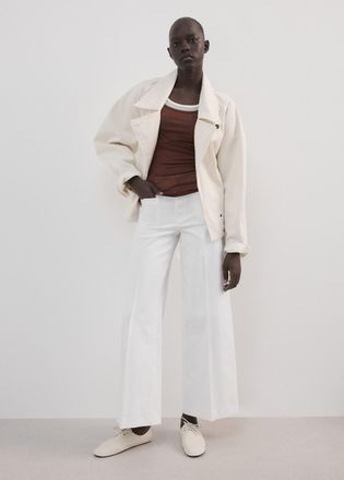 Mango Jean large avec poches blanc - Femme - 32 - MANGO