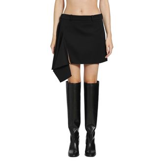 Givenchy Wool Slashed Mini Skirt
