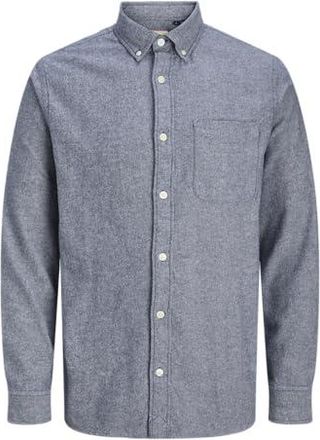 Jack & Jones Jprblubrook Twill Solid L/S T-Shirt Sn, Bleu Nuit, M