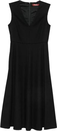 Max Mara Femme, Robes, Noir, Taille: 40 FR Robe mi-longue &eacute;vas&eacute;e &agrave; encolure en V