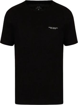 A|X Armani Exchange Schwarzes Mini Logo T-Shirt - - Tops - Herren - Schwarzk - S