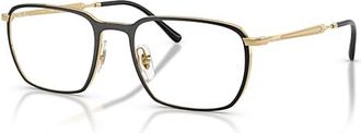 Ray-Ban Rb6549 Optics Arista Gold Fassung Klar Glas Polarisiert 51-20