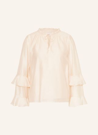 Comma Comma Blusenshirt Mit Volants beige