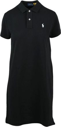 Polo Ralph Lauren Femme, Robes, Noir, Taille: 42 FR Abito a polo in cotone