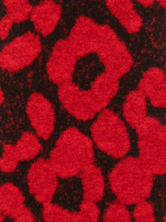 Paul Smith Leopard-Print Brushed Wool Scarf - Red