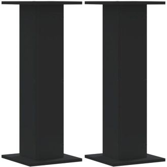vidaXL Vidaxl - Supports pour plantes 2 pcs noir 30x30x80 cm bois ding&eacute;nierie
