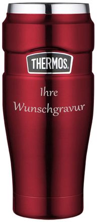 Thermos KaffeebecherTumbler King - rot 0,47 L, mit persönlicher Wunschgravur