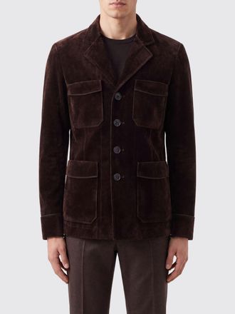 Tom Ford Blazer slim en velours de coton avec fermeture &agrave; quatre boutons