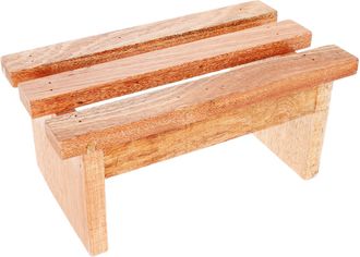 DOITOOL Holz Fußstütze Sauna Fußhocker Badezimmer Hocker Rutschfestes Design Ergonomisch Sitzhilfe Fußbank für Wellness und Fußbad